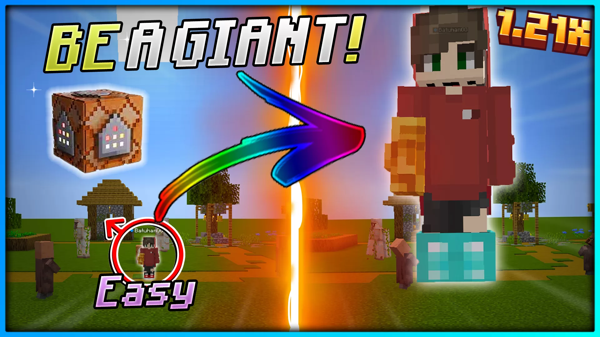 How to Become a GIANT in Minecraft? 1.21+ With Commands, No Mods ...