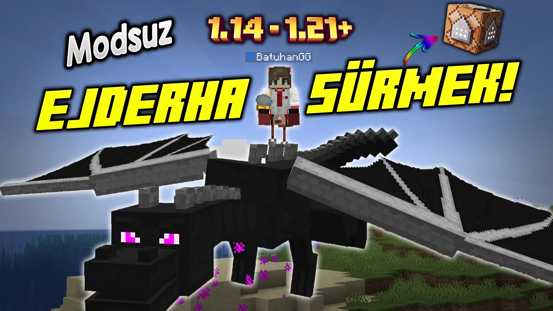 Minecraft’ta Tek Komutla Ender Ejderhasına Binme ve Kontrol Etme! 1.14 ...