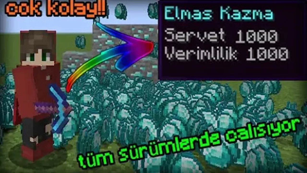 Minecraft’ta Dünyanın En Güçlü Kazması: Verimlilik 1000 Kazma Nasıl ...